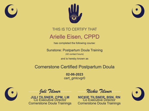 Ari Eisen Birth Doula Profile