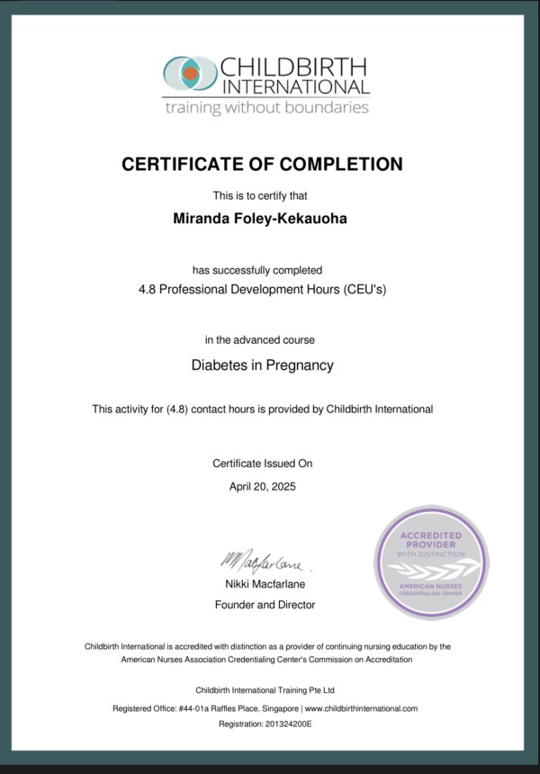 Miranda Foley-kekauoha Birth Doula Profile