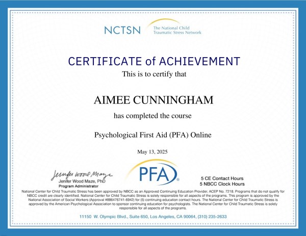 Aimee Cunningham Birth and Postpartum Doula Profile