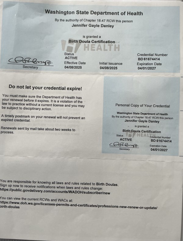 Jenni Danley Birth and Postpartum Doula Profile